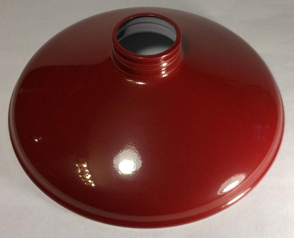 Metal Cone Lamp Light Shade Pendant 2.25 X 10 Red Porcelain Industrial ...