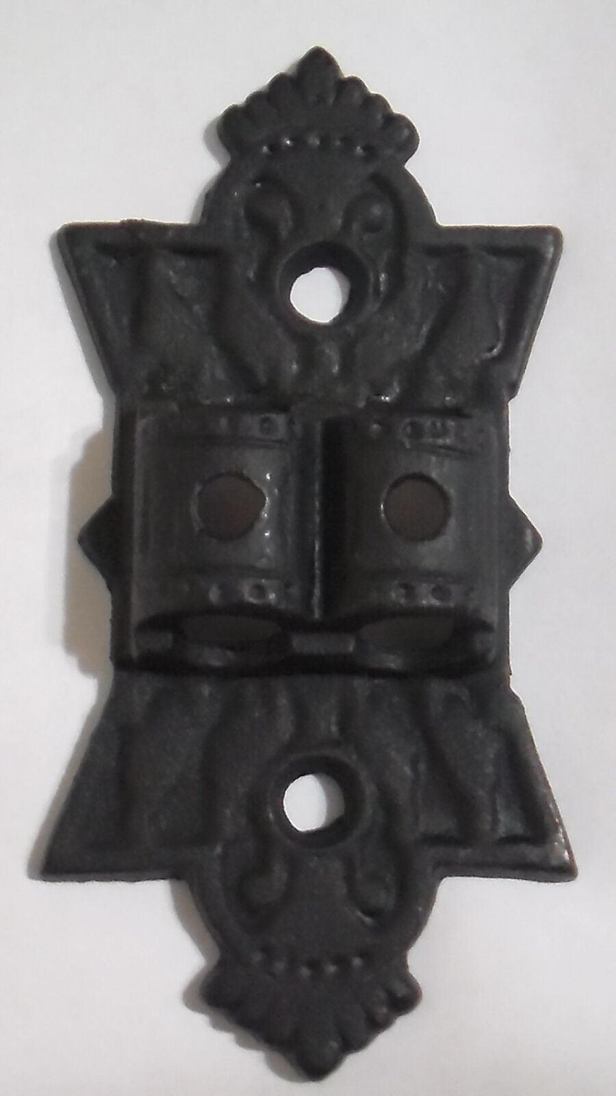 NEW 5" LARGE DOUBLE BLACK CAST IRON BRACKET LAMP WALL HANGER HINGE # ...